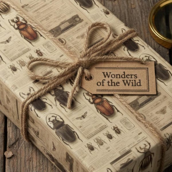 Natural History Wrapping Paper - Etsy