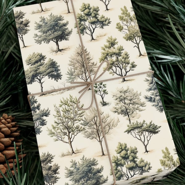 Birch Tree Wrapping Paper - Etsy