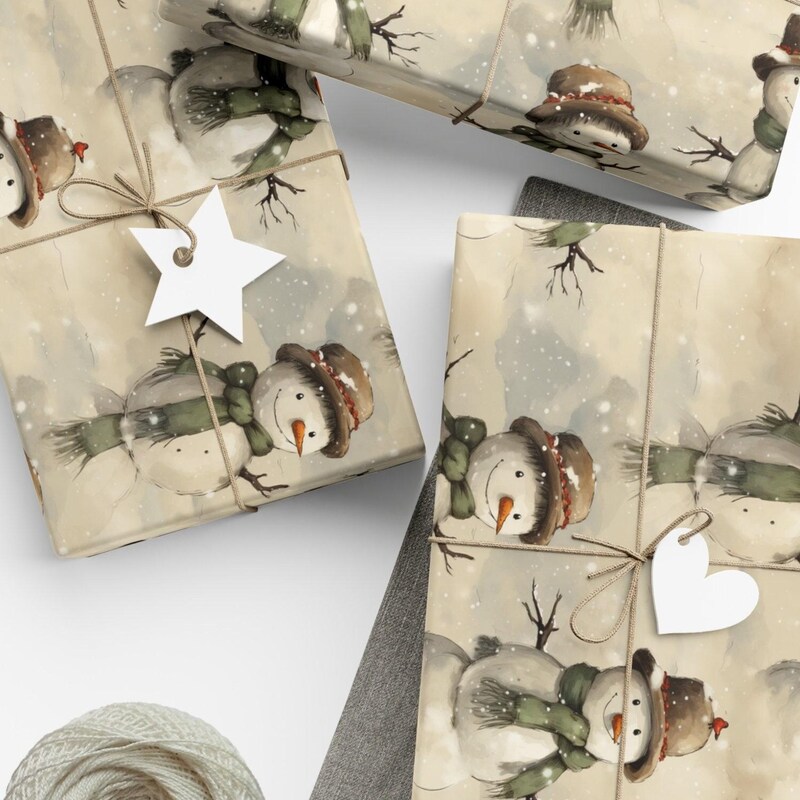 Paper Snowman - Etsy