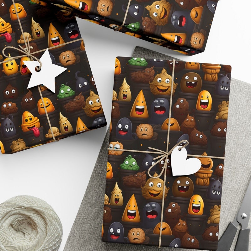 Poop Emoji Wrapping - Etsy