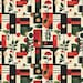 Modern Art Christmas Wrapping Paper Geometric Gift Wrap Abstract ...