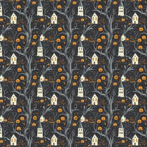 Halloween Wrapping Paper Spooky Gift Wrap Chalkboard Style Haunted ...