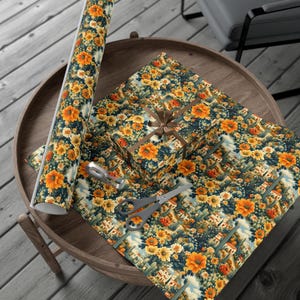 Desert Floral Wrapping Paper: Southwestern Cactus Gift Wrap, Spanish ...