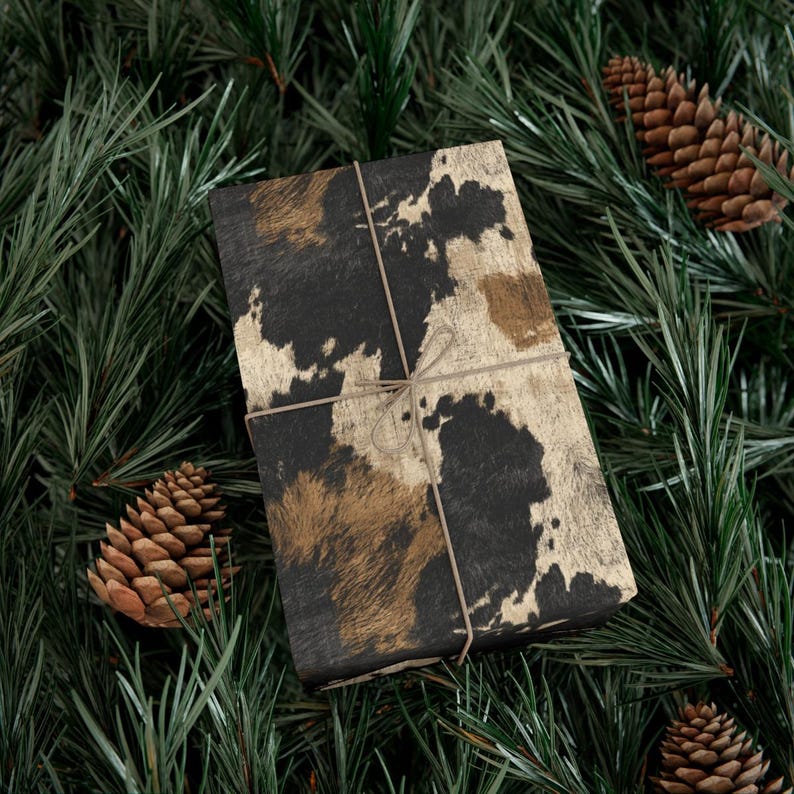 Rustic Cowhide Wrapping Paper: Western Style Gift Wrap, Cowboy ...