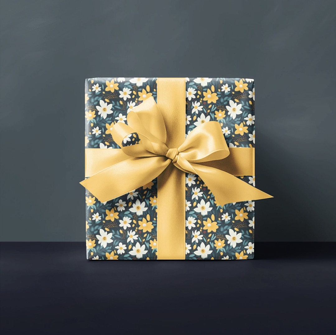 Cute Spring Gift Wrap Floral Gift Wrapping Paper Beautiful Spring Gift ...