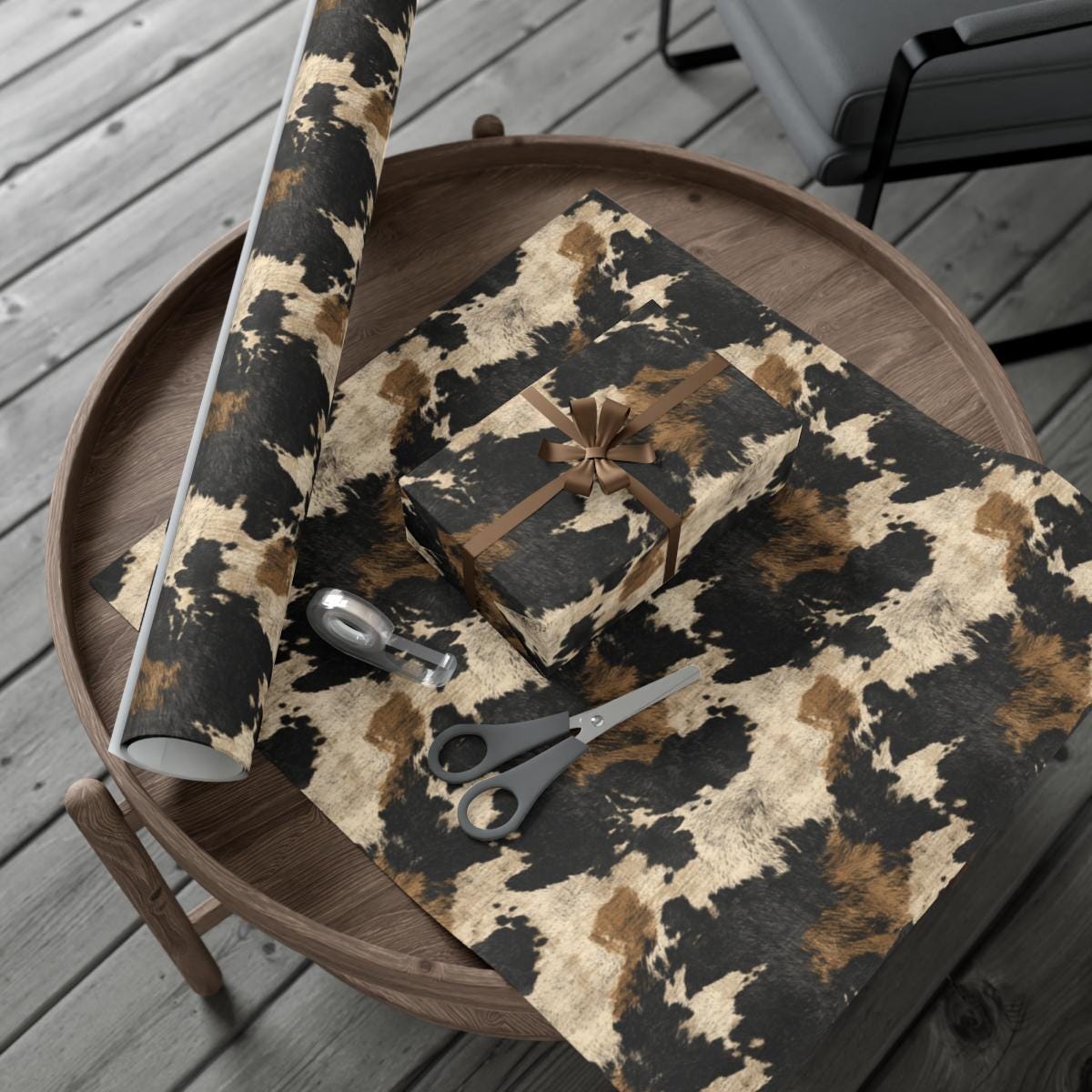 Rustic Cowhide Wrapping Paper: Western Style Gift Wrap, Cowboy ...