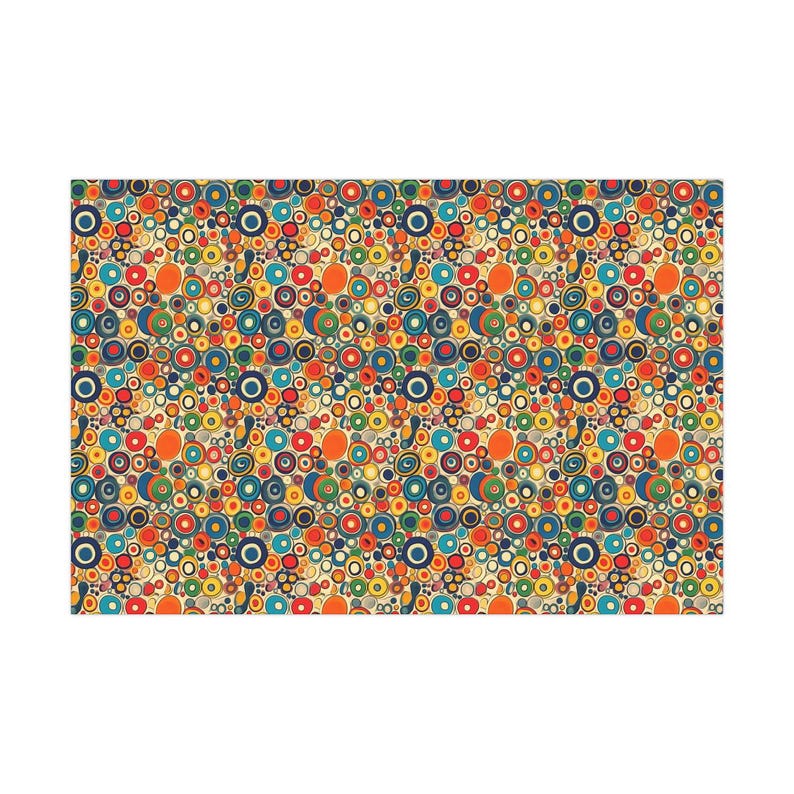 Retro Circles Wrapping Paper: Vibrant Art Deco Gift Wrap - Etsy