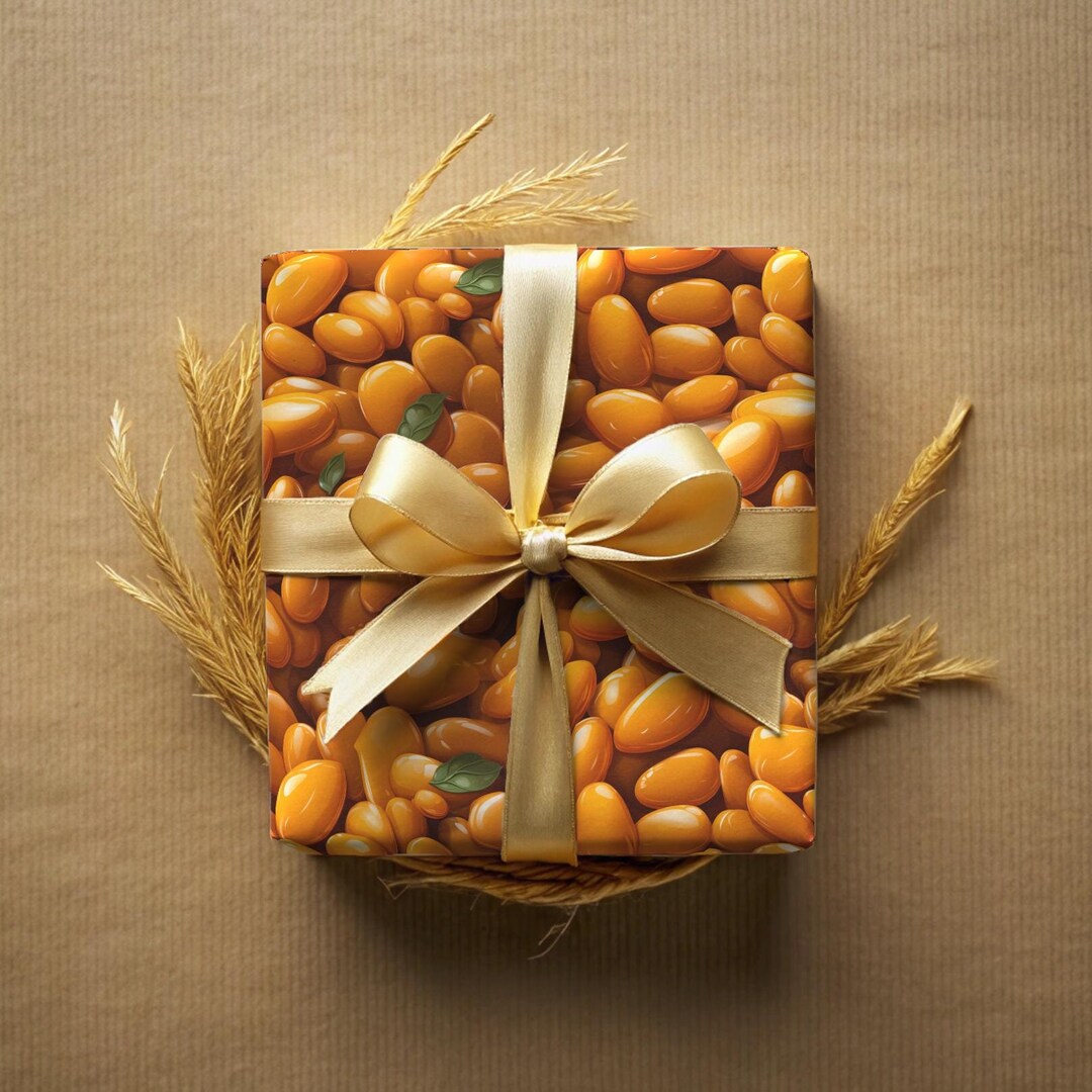 Baked Beans Wrapping Paper Cooking and Homestyle Theme Fun Gag Gift ...
