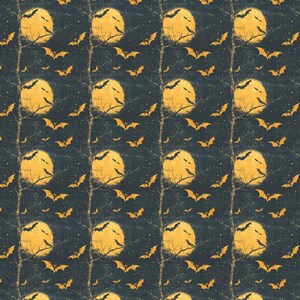 Halloween Bat Moon Wrapping Paper: Spooky Night Sky Gift Wrap, Autumn ...