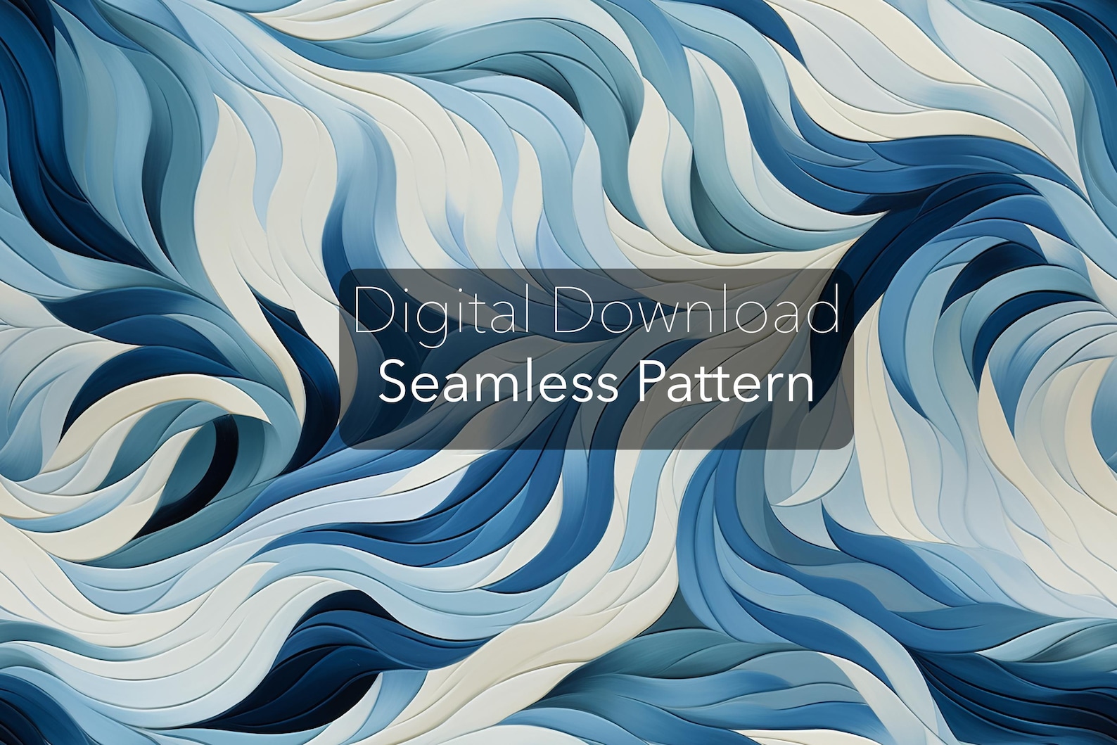 Blue & White Wavy Line Digital Paper: Scrapbook, Junk Journal (PNG ...