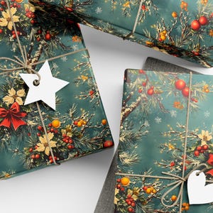 1920s Vintage Christmas Wrapping Paper Holiday Gift Wrap Christmas Gift ...