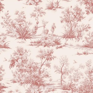 Pink Winter Toile Gift Wrap: Snowy Forest Chinoiserie Paper - Etsy