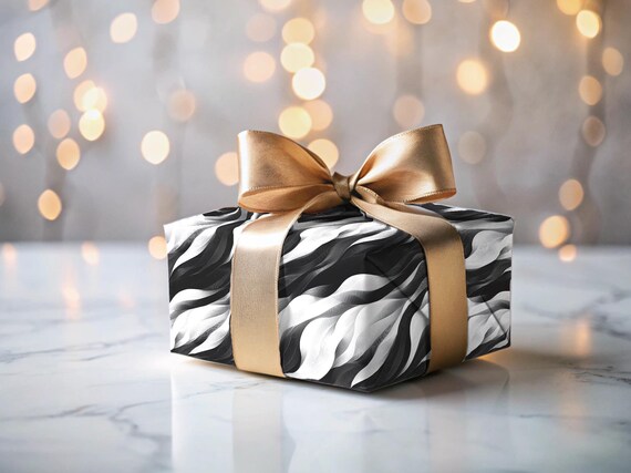 Black and white gift wrap store