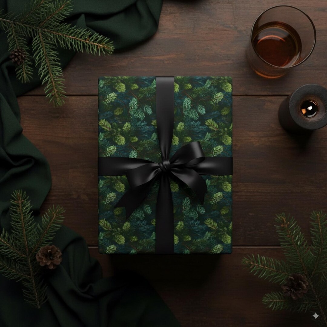 Colorado Spruce Tree Gift Wrapping Paper: Evergreen Christmas Wrap - Etsy