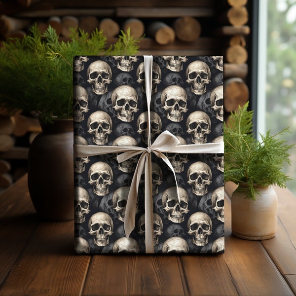 Skull Wrapping Paper - Etsy