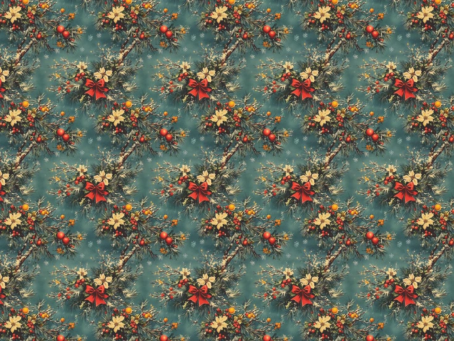 1920s Vintage Christmas Wrapping Paper Holiday Gift Wrap Christmas Gift ...