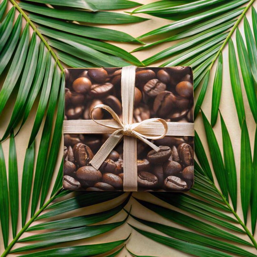 Coffee Wrapping Paper Barista Gift Wrap Brown Paper Coffee Lover Gift ...