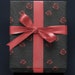 Romantic Red Rose Wrapping Paper Black Lace Design Feminine Gift Wrap ...