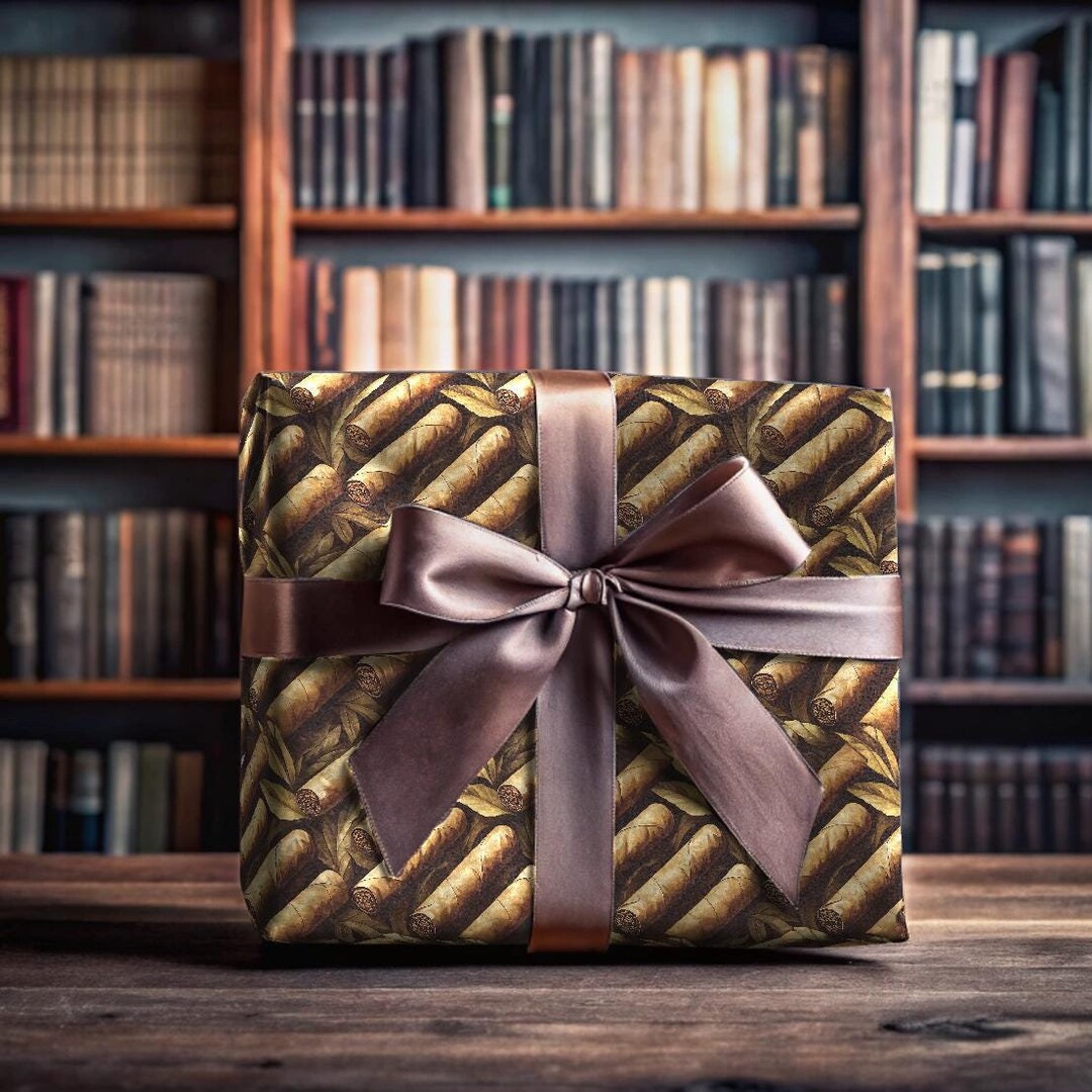 Cigar Wrapping Paper Tobacco Leaf Gift Wrap Rustic Vintage Paper ...