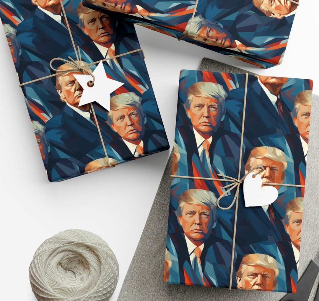 Donald Trump Wrapping Paper Funny Gag Gift Political Wrapping President ...