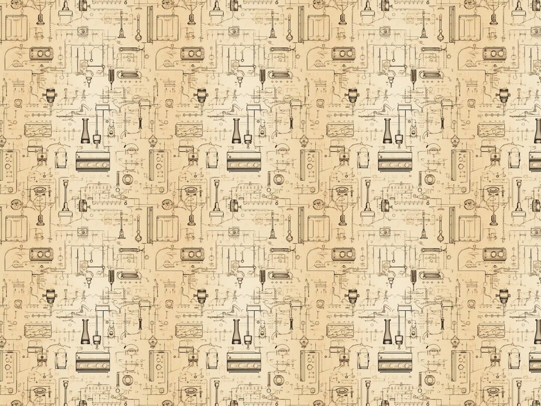 Tech Engineering Themed Gift Wrapping Paper With Intricate Electrical ...