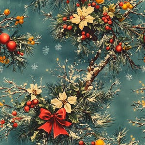 1920s Vintage Christmas Wrapping Paper Holiday Gift Wrap Christmas Gift ...