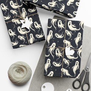 Ghostly Wrapping Paper Spooky Gift Wrap Frightening Party Paper ...