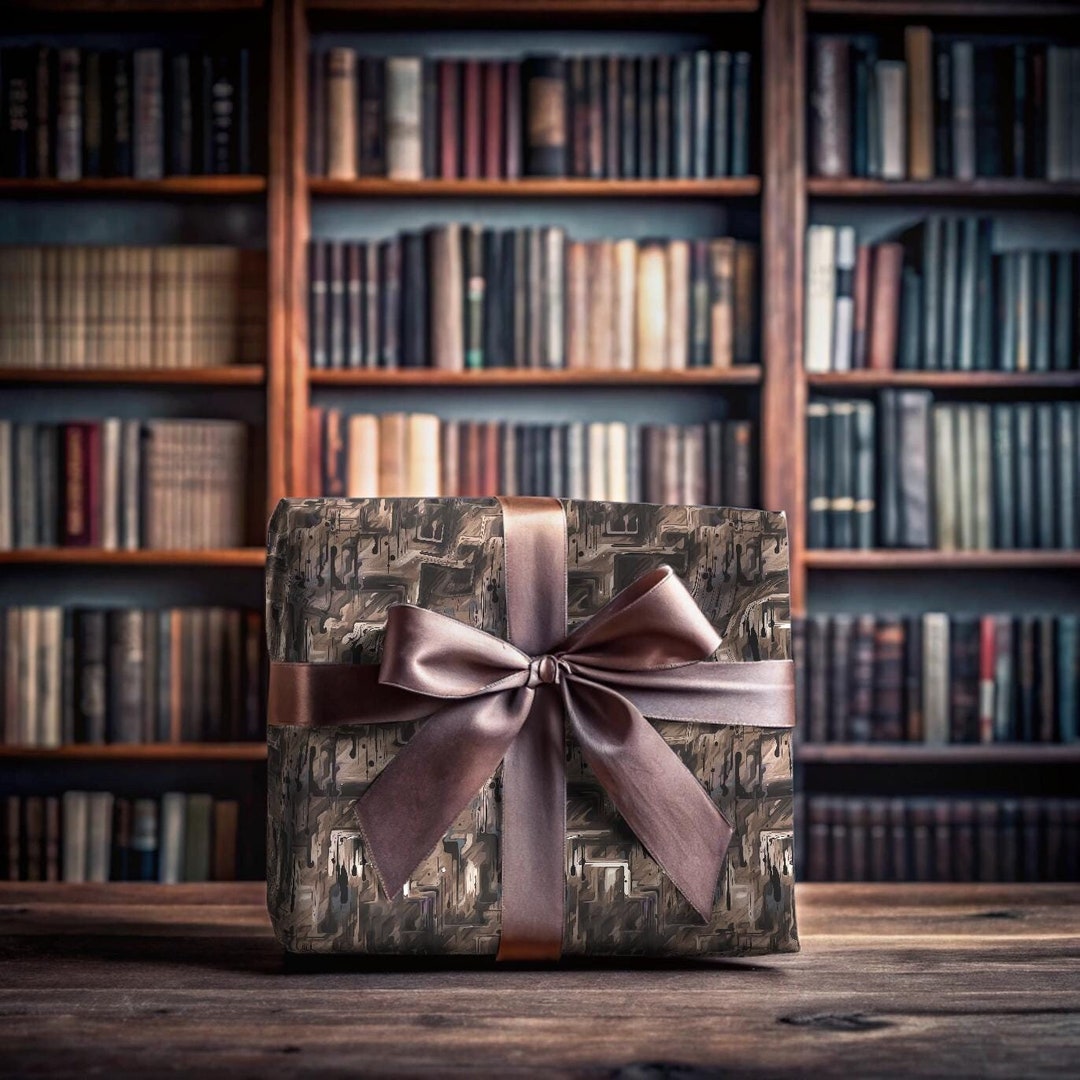 Masculine Gift Wrap Brown Camo Pattern Wrapping Paper Dark Gift Wrap ...