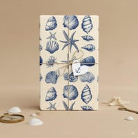 Pink Seashell Gift Wrap: Beach-themed Wrapping Paper - Etsy