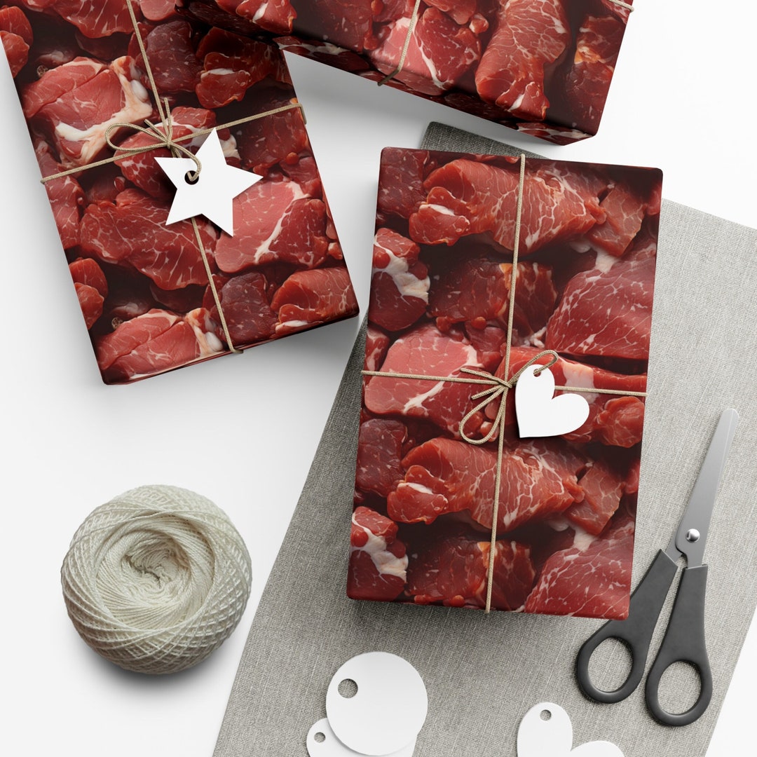 Carnivore Gift Wrap Delicious Meaty Surprise Raw Beef Pork Veal Goat ...