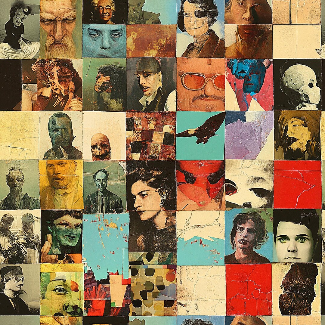 Weird Wrapping Paper Oddity Gift Wrap Artistic Collage Wrapping Paper ...