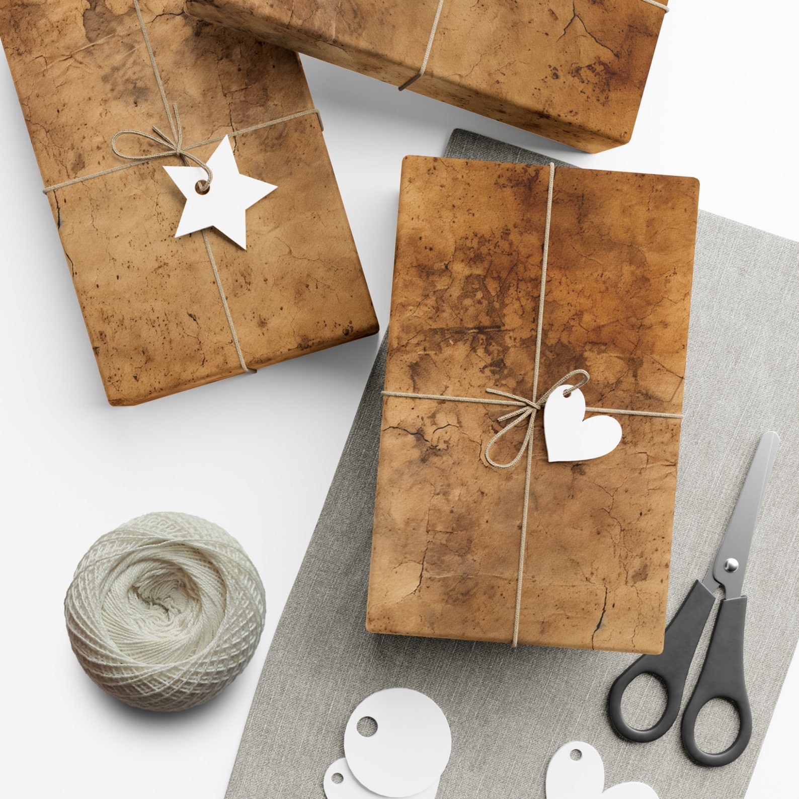 Damaged Looking Brown Wrapping Paper Distressed Worn Out Pattern Brown ...