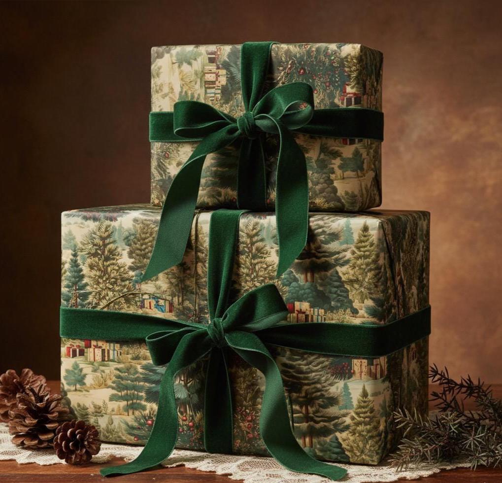 Vintage Style Christmas Gift Wrap