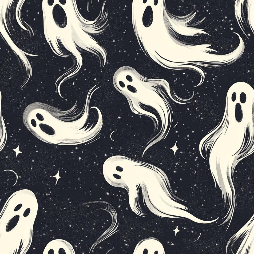 Ghostly Wrapping Paper Spooky Gift Wrap Frightening Party Paper ...