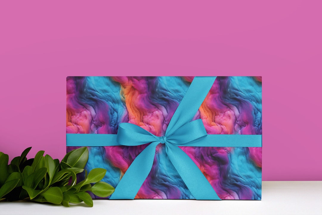 Swirly Purple Wrapping Paper Violet Gift Wrap Magenta Paper Pink Lilac ...