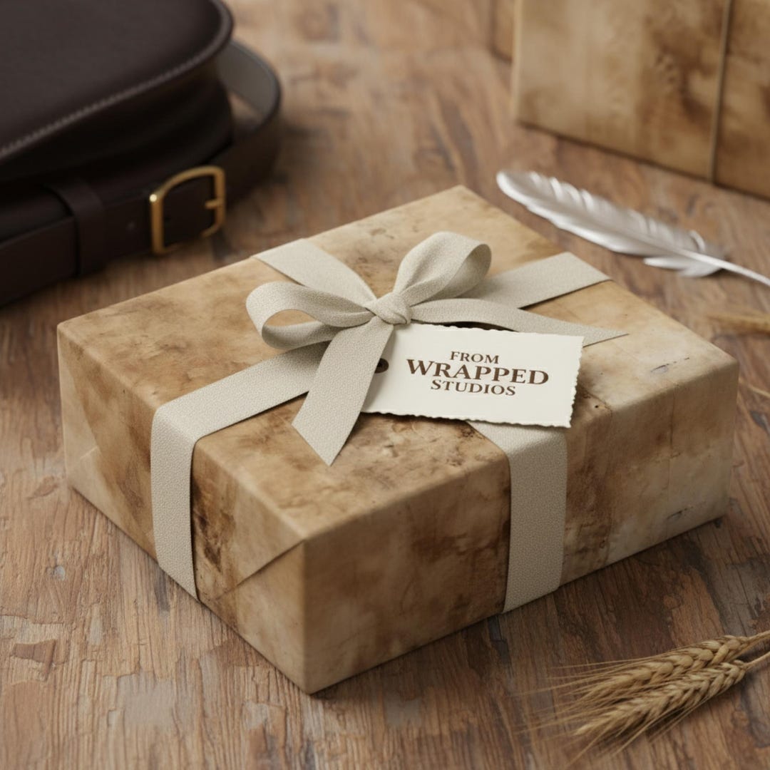 Rustic Distressed Brown Gift Wrap, Vintage Parchment Style - Etsy