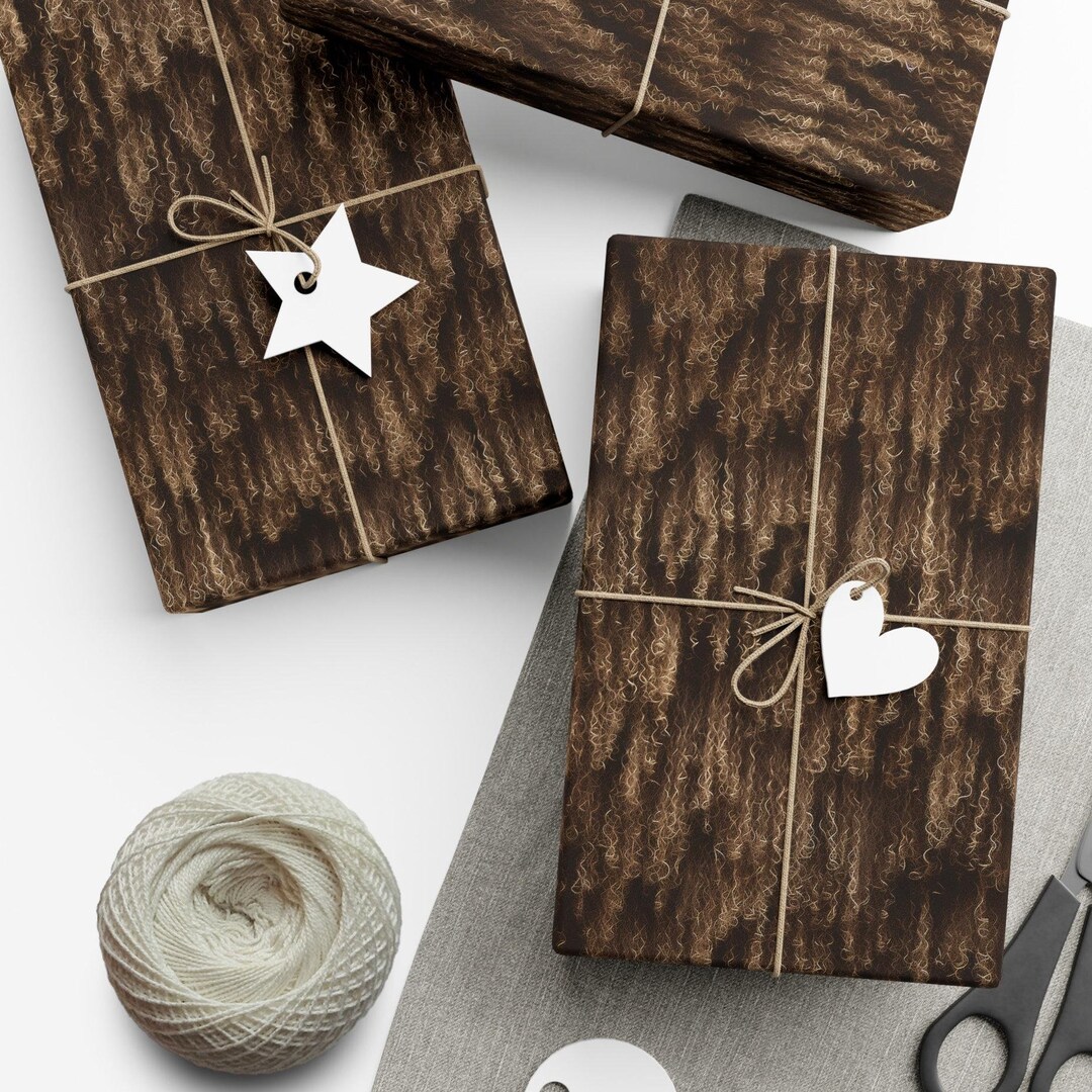 Afro Wrapping Paper Hair Gift Wrap Hairdresser Black Woman Hair ...