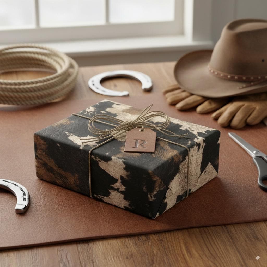 Rustic Cowhide Wrapping Paper: Western Style Gift Wrap, Cowboy ...