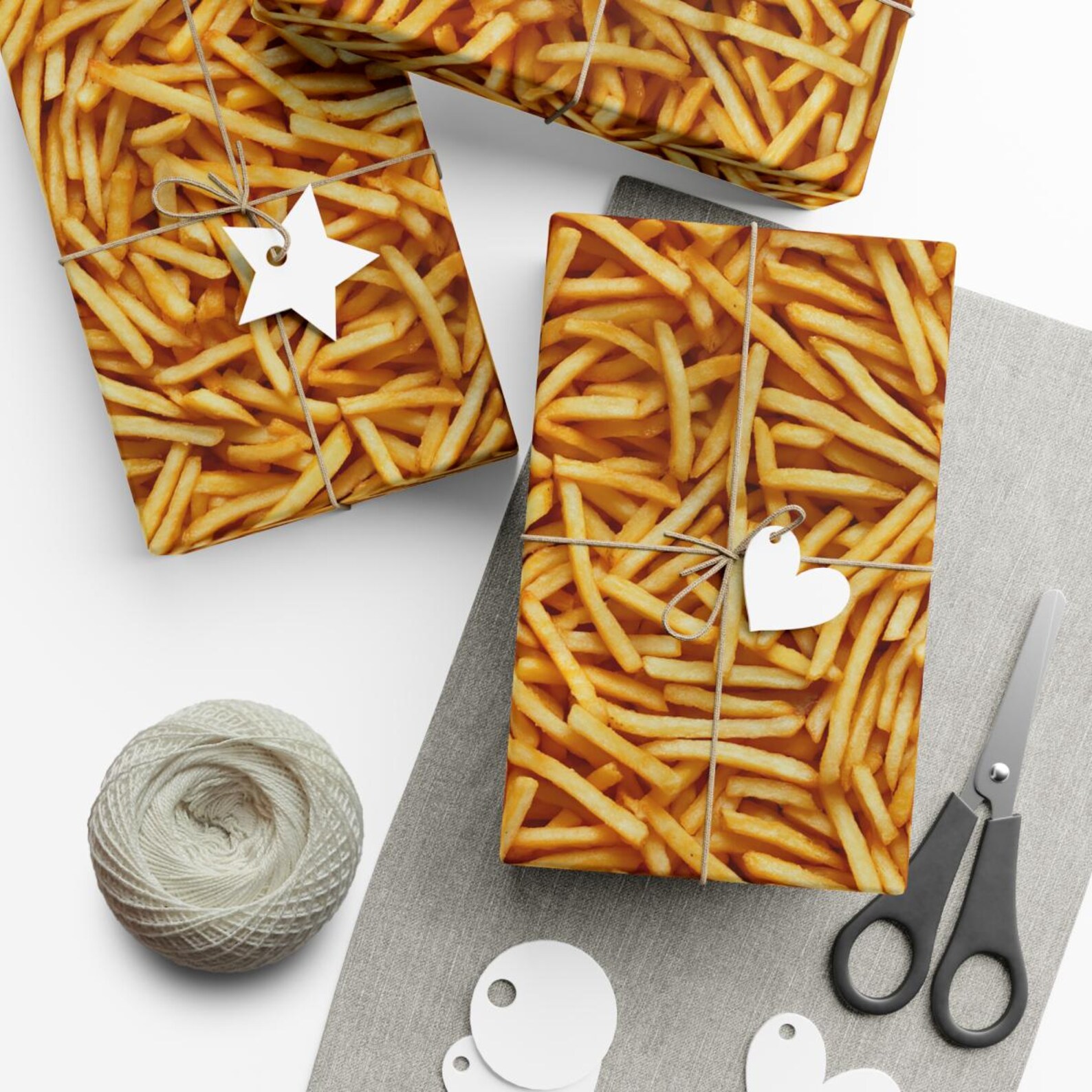 French Fry Wrapping Paper: Fun Foodie Gift Wrap - Etsy