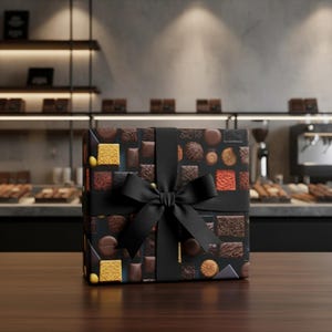 Chocolate Candy Gift Wrap: Brown Chocolatier Wrapping Paper - Etsy