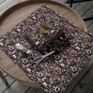 Mechanical Gift Wrapping Paper Machine Gears Cogs Cylinders Wheels ...