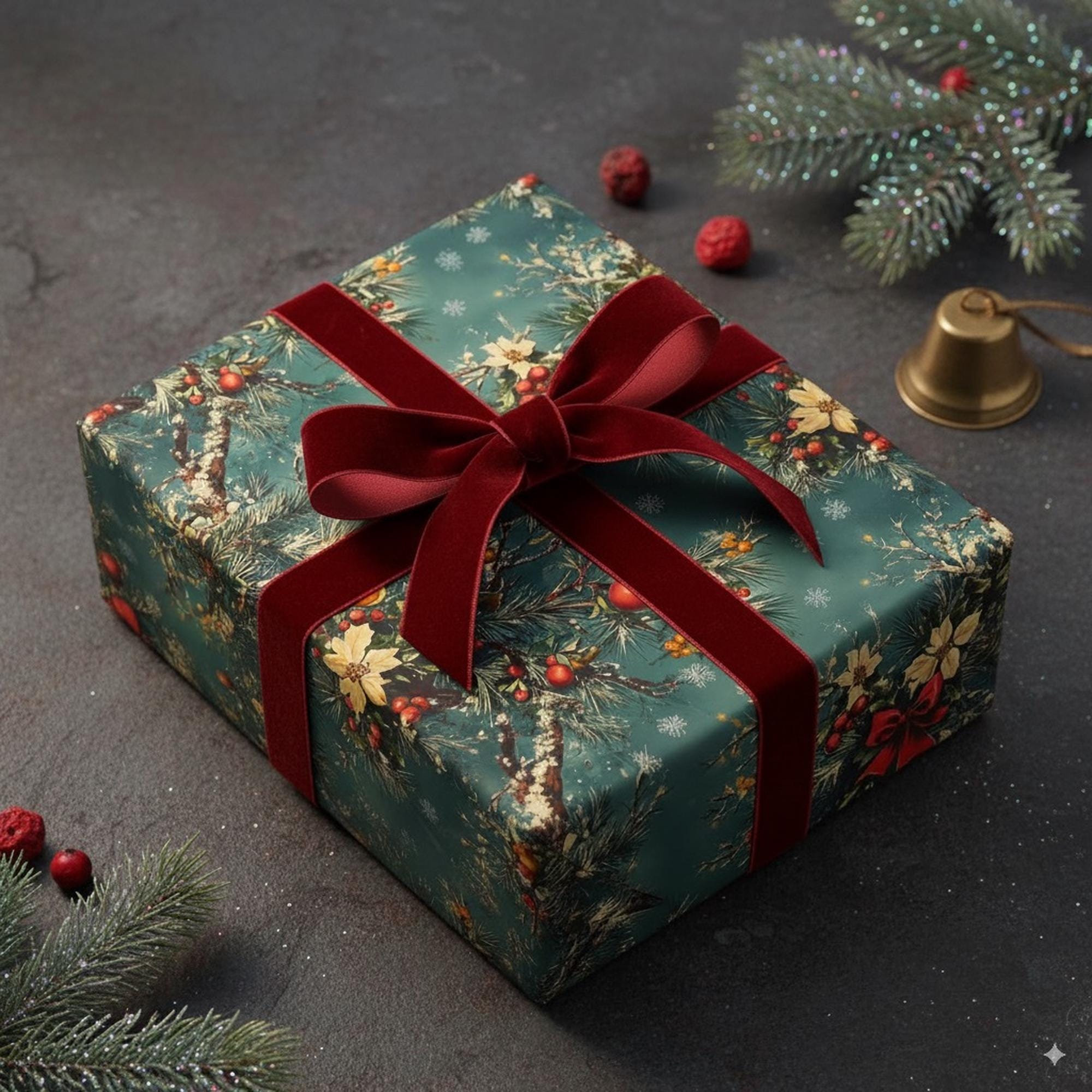 1920s Vintage Christmas Wrapping Paper Holiday Gift Wrap Christmas Gift ...