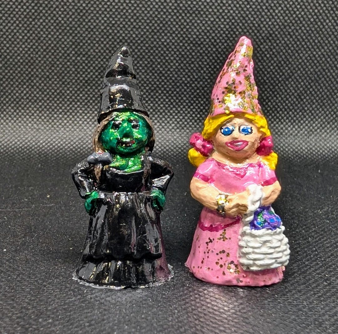 Pair of Mini Hand Painted Wicked Gnomes. - Etsy