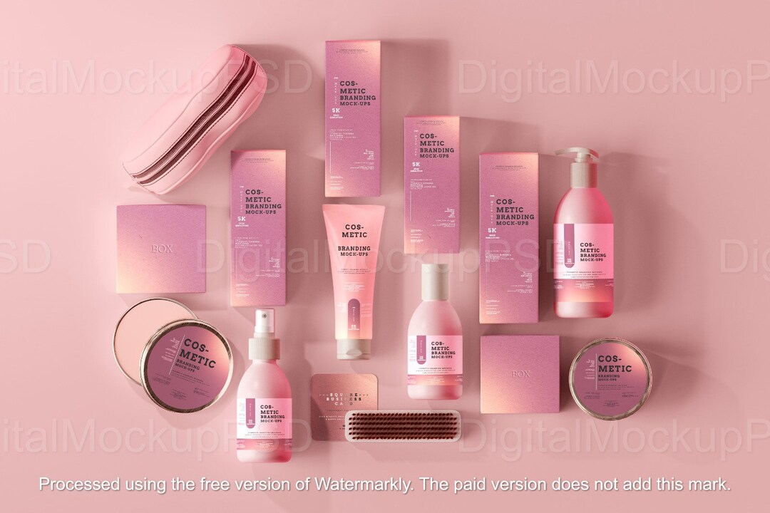 Makeup Branding Presentation Custom Cosmetic Set Mockup With - Etsy