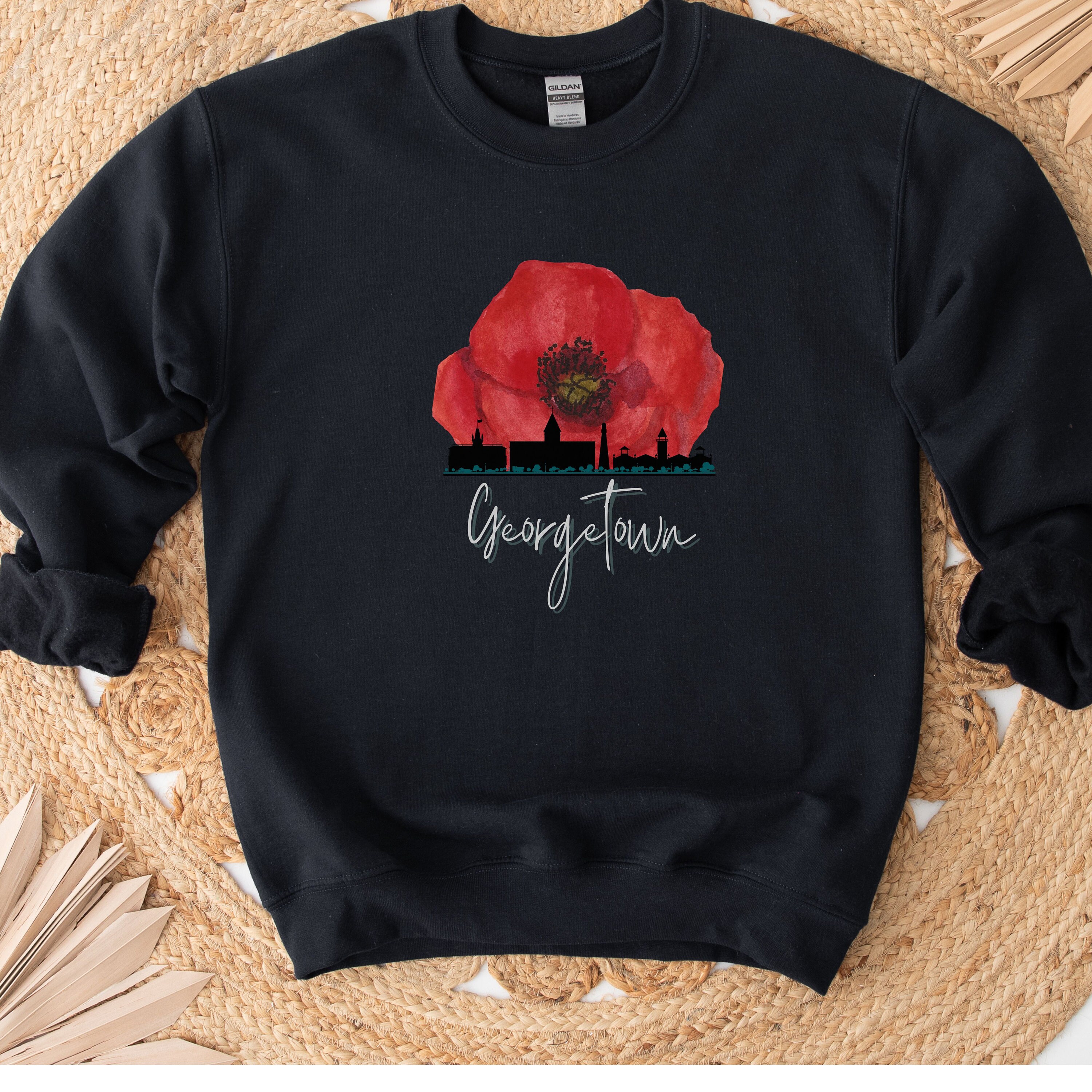 Georgetown Sweatshirt, Georgetown Poppies Sweater, Texas Georgetown One ...