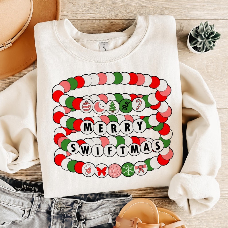Merry Swiftmas PNG Retro Christmas PNG, Friendship Bracelet PNG ...
