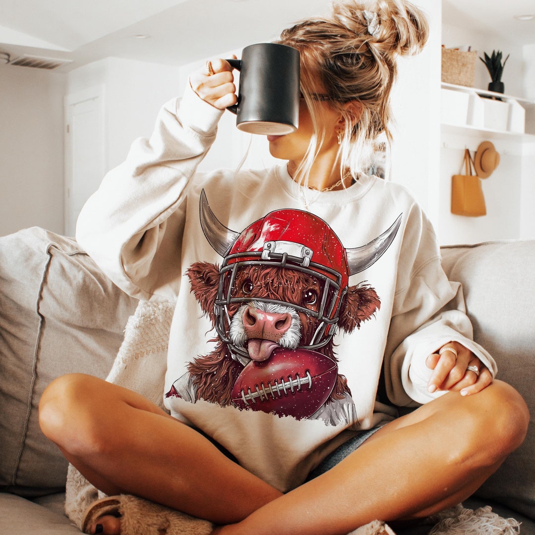 Highland Cow Football Png, Football Bow Png, Football Mom Png, Football ...