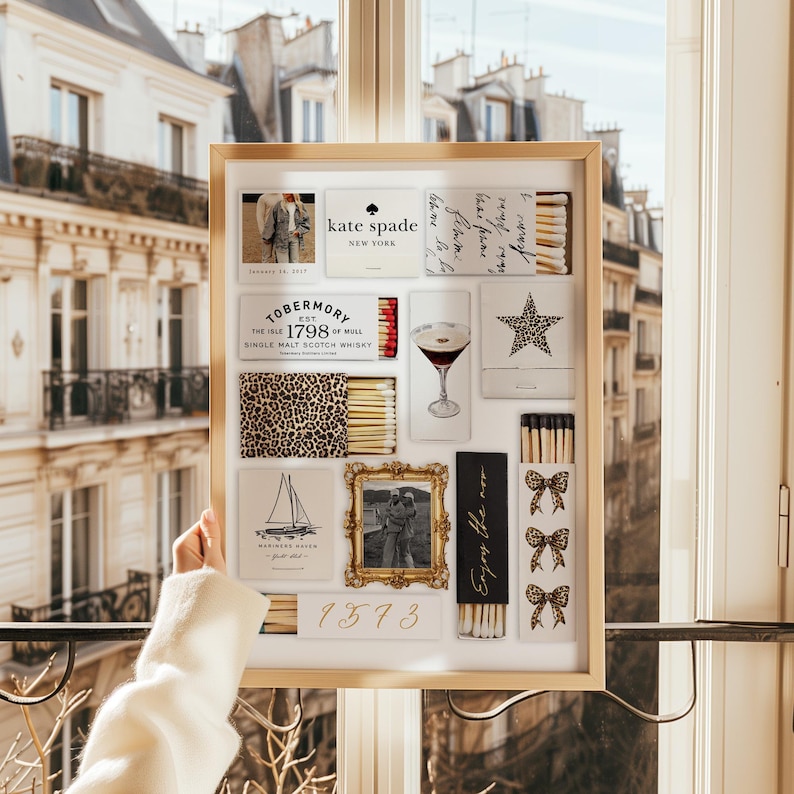 Custom Matchbook Art, Matchbook Poster, Personalized Matchbox Gift ...