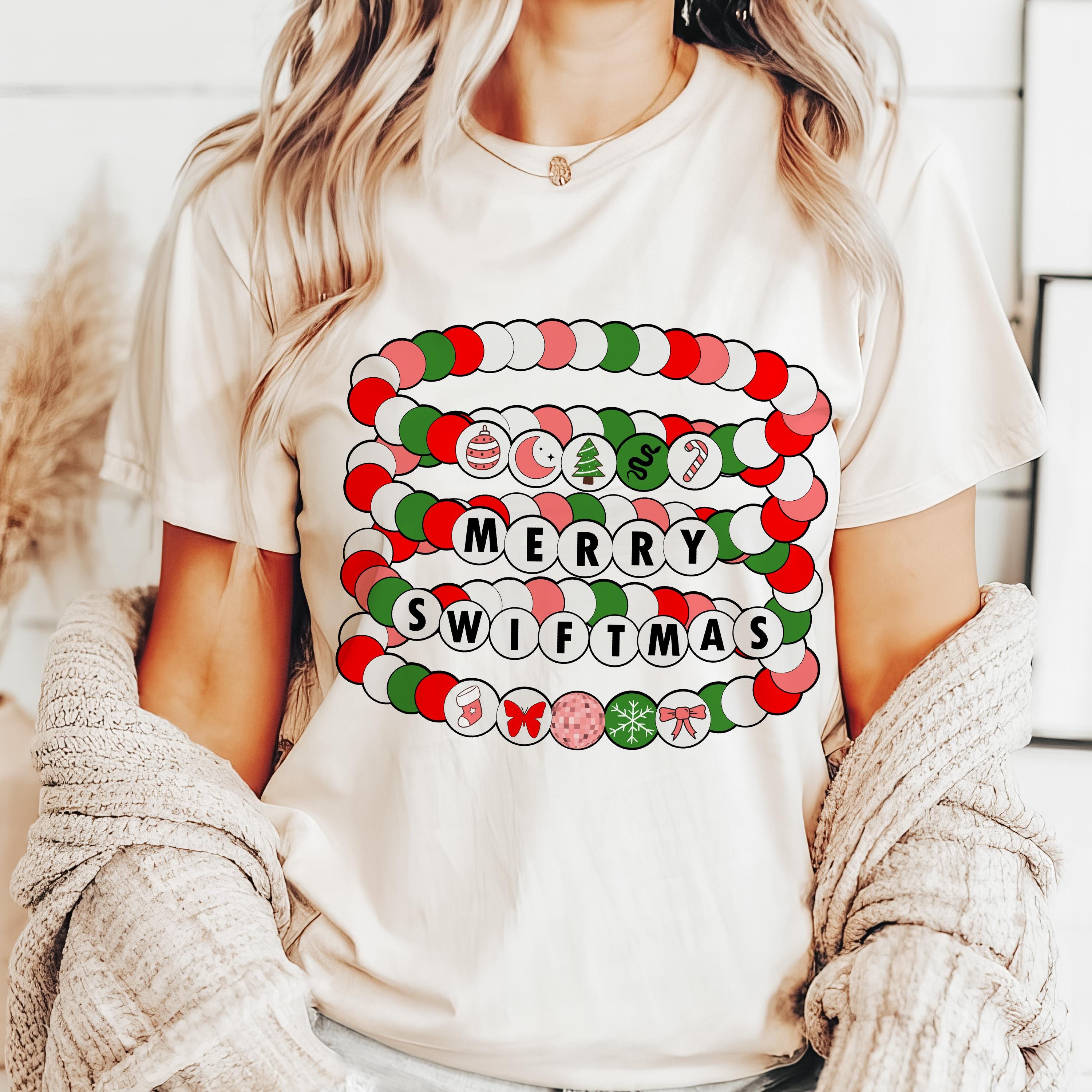 Merry Swiftmas PNG Retro Christmas PNG, Friendship Bracelet PNG ...