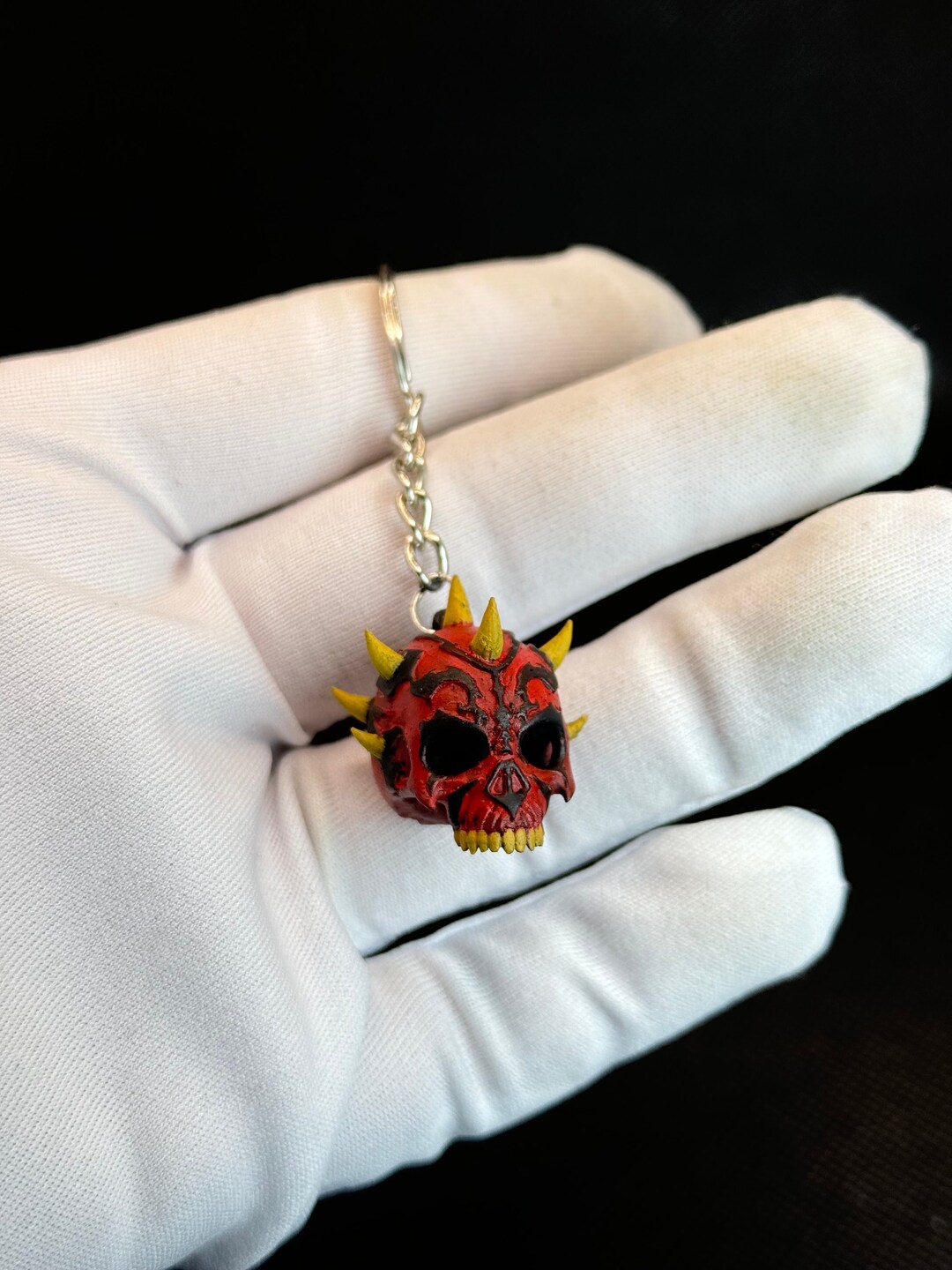 Darth Maul Skull Keychain Handmade Star Wars Gift Unique Sith Lord ...